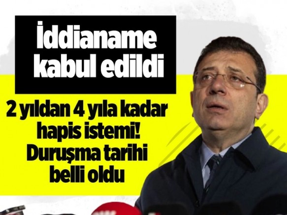 Ekrem İmamoğlu hakkında "bilirkişiyi etkilemeye teşebbüsten" hazırlanan iddianame kabul edildi ...